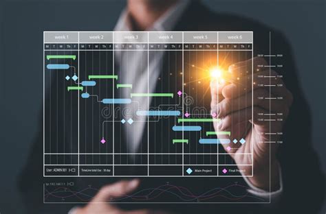 analyst working with computer in business analytics and data management system to make report