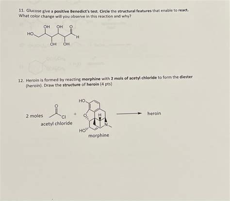 Solved 11 Glucose Give A Positive Benedicts Test Circle