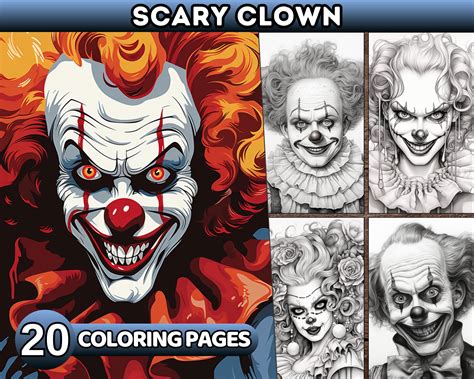 Coloring Pages Of Scary Clowns