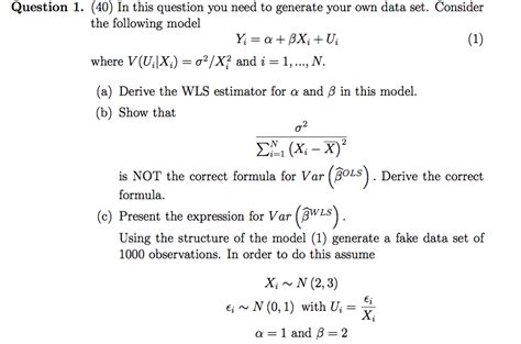 Question 2 20 Consider The Following Model