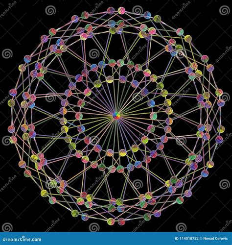 Dna Molecule Fractal Network Structure 01 Colorful Dna String