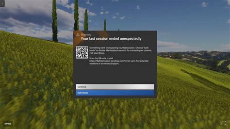 Unable To Select Continue On Your Last Session Ended Unexpectedly