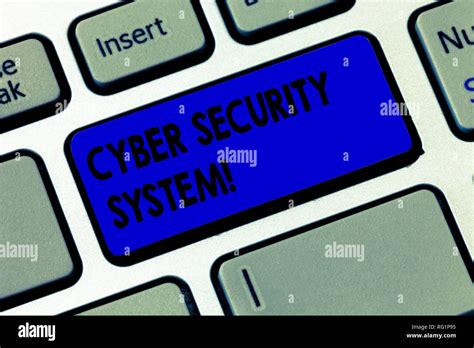 Word Writing Text Cyber Security System Business Concept For Techniques Of Protecting Computers