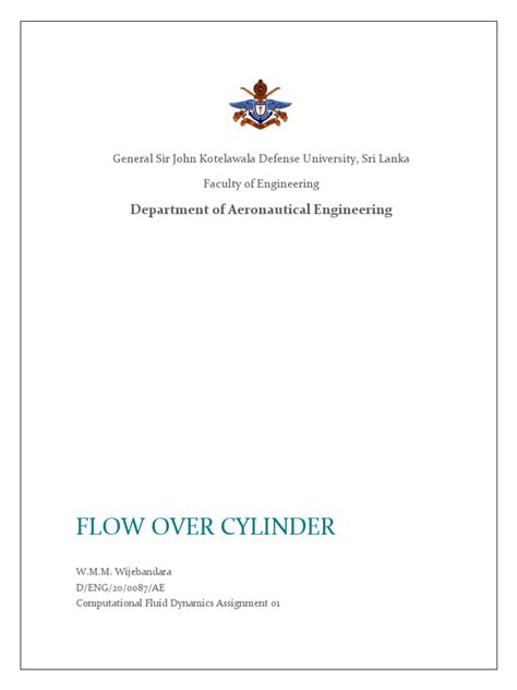 Flow Over Cylinder Pdf