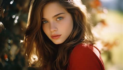 Intense Young Girls Gaze In Closeup View Premium Ai Generated Image