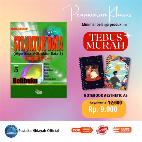 jual buku struktur data algoritma and struktur data 2 dengan c c