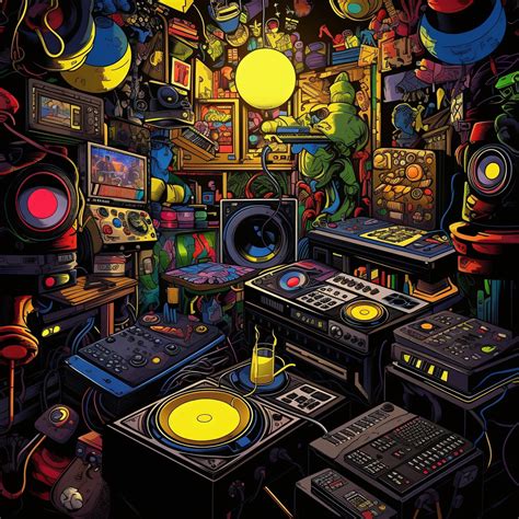 download ai generated dj equipment royalty free stock illustration