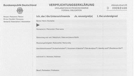 Verpflichtungserklärung Auswärtiges Amt