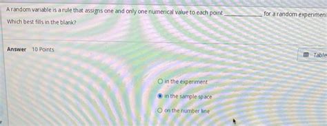 Solved A Random Variable Is A Rule That Assigns One And Only