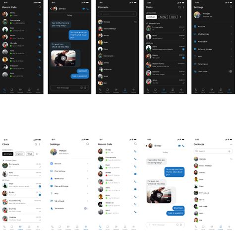 Messaging App Screens Figma