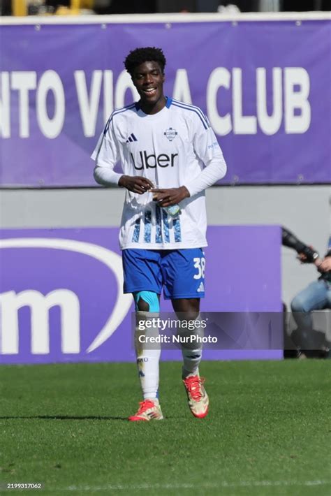 Assane Diao Of Como 1907 Celebrates After Scoring His Teams Goal