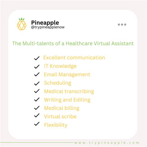 A Complete Guide To Healthcare Virtual Assistant Skills Pineapple