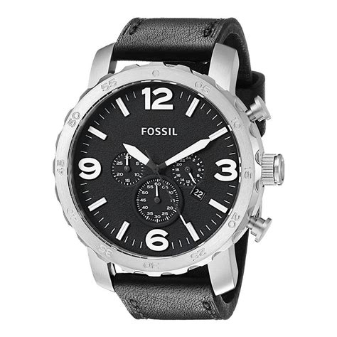 Fossil Nate Chronograph Black Dial Mens Watch Jr1436