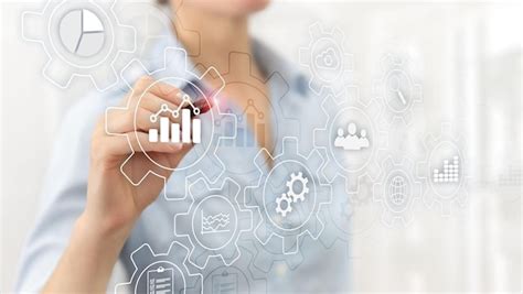 Premium Photo Business Process Gears Abstract Diagram With Gears And Icons Workflow And
