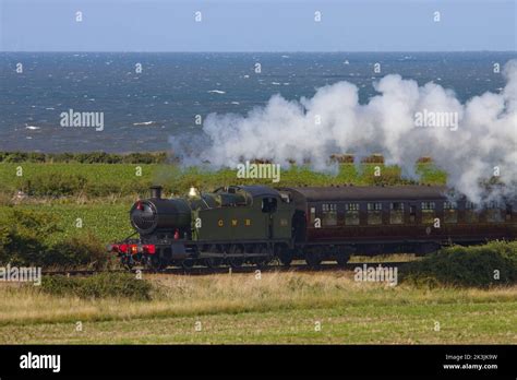Steam Locomotive Great Western Railway Gwr 4270 Pulling A Train Of Br