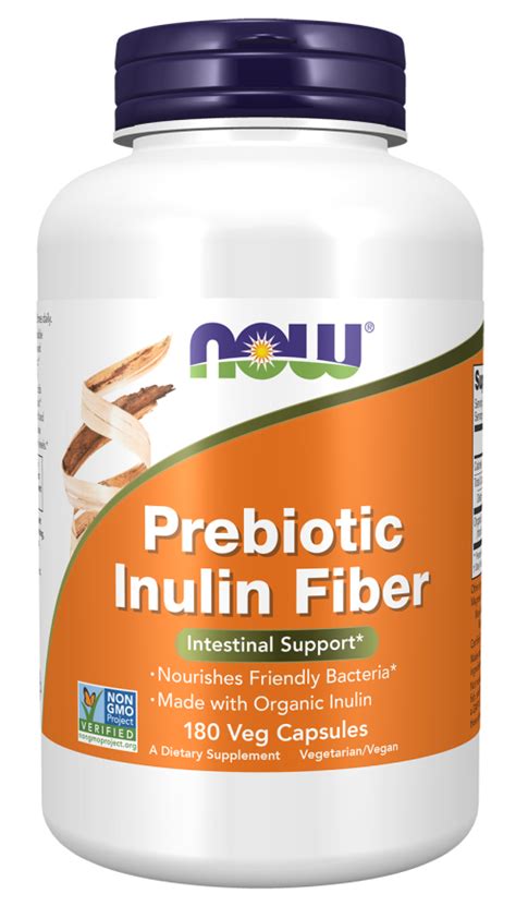Prebiotic Inulin Fiber Veg Capsules Now Foods