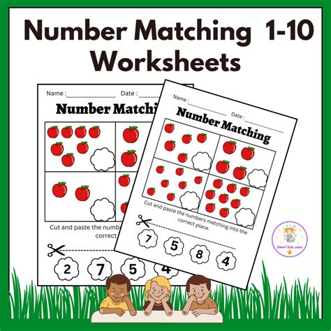 Numbers Matching Worksheets Number Recognition 1 10 Made By Teachers