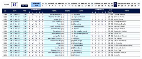 Football League Excel Template At Gladys Davy Blog