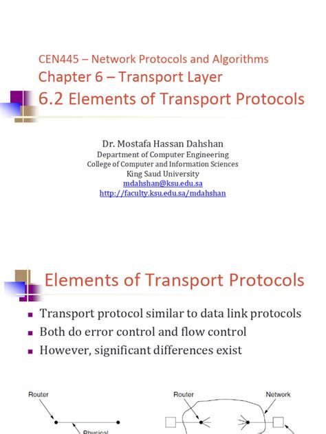 Elements Of Transport Protocols Pdf Transmission Control Protocol Computer Network
