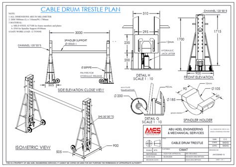 Cable Drum Stand Drawing Pdf
