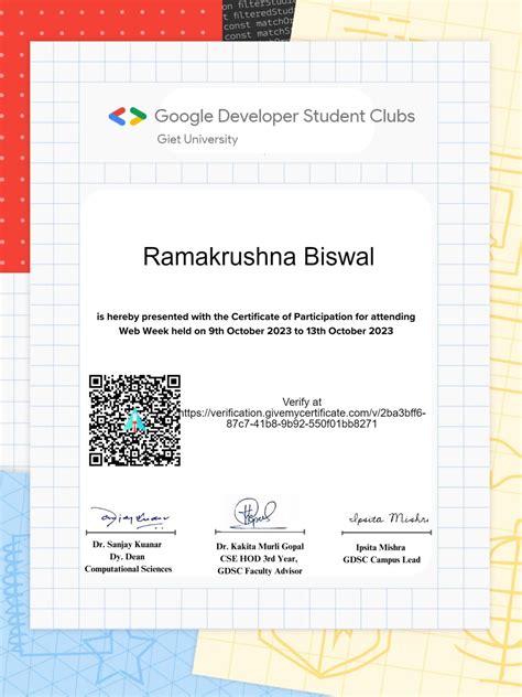 ramakrushna biswal on linkedin webweek gdscgietu webtech