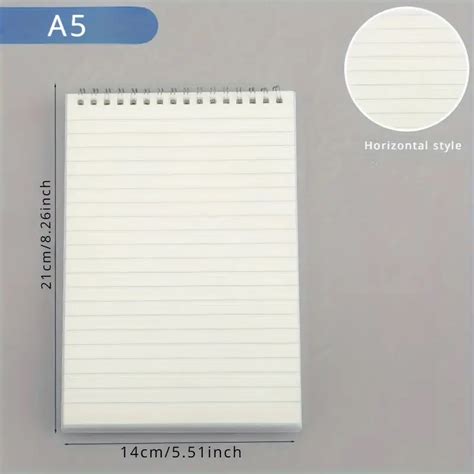 B5 두꺼운 노트북 수평선이 있는 디자인 A4 격자 종이 대학 입학 시험 및 일상 사무 Temu