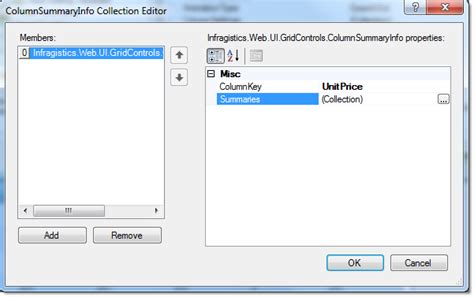 Summary Row Infragistics Aspnet™ Help
