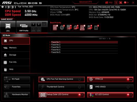 Msi Click Bios One Click Optimization For Intel Amd Motherboards