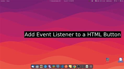 Add Click Event To An Html Button Youtube