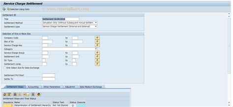 RESCSE SAP Tcode Service Charge Settlement