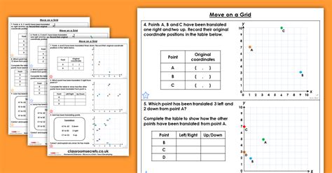 Move On A Grid Homework Extension Year 4 Position And Direction
