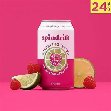 Spindrift Sparkling Water Raspberry Lime Flavored Made With Real