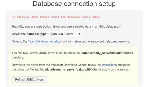 Sql Server Mssql Drivers Not Found When Dockerizing Teamcity Stack