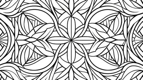 Premium Ai Image Geometric Design Coloring Pages Detailed Foliage And