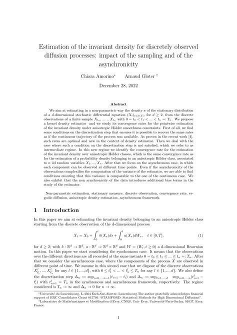 Pdf Estimation Of The Invariant Density For Discretely Observed