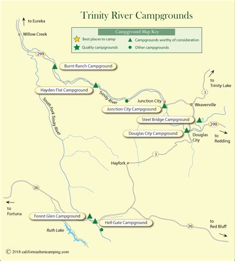 Trinity River Campground Map Trinity River Campground Map