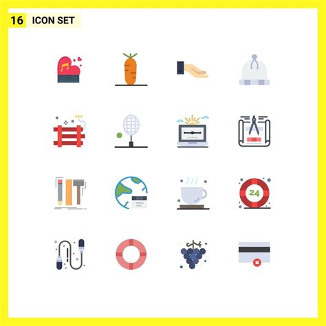 Mobile Interface Flat Color Set Of 16 Pictograms Of Dynamite Wear Food Knitted Share Editable