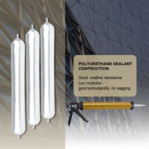 Black White Sausage Polyurethane Sealant Waterproof Single Component Pu Sealant 600 Ml Pu