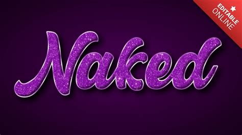 Naked Purple Glitter Text Effect Generator