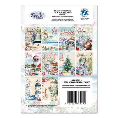 3 Quarter Designs Beach Christmas Mini Collection Designer Paper And D