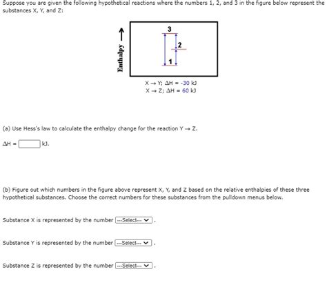 Solved Suppose You Are Given The Following Hypotheti Substances Xr Y