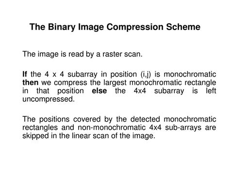 ppt binary image compression via monochromatic pattern substitution