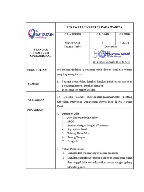 Spo Perawatan Kateter Wanita Pdf