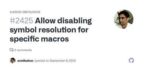 Allow Disabling Symbol Resolution For Specific Macros Issue Cursive Ide Cursive Github