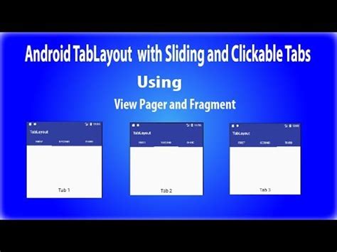 Android Material Design Tabs ( Tab Layout ) With Swipe and Click ...