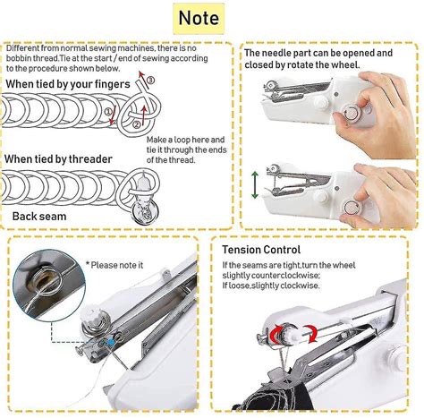 Handheld Sewing Machine Mini Sewing Machine Portable Sewing Machine With Sewing Needle For