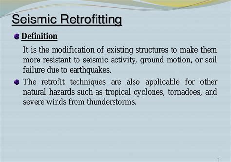 Figure 2 Seismic Retrofitting Techniques