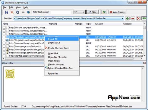 index dat analyzer delete ie sensitive information with ease appnee