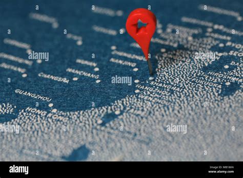 Map And Pin Stock Photo Alamy