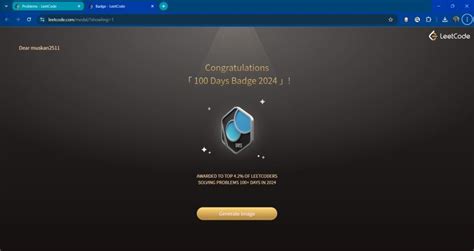 muskan thakur on linkedin leetcode s 100 days badge 2024 💯🚀